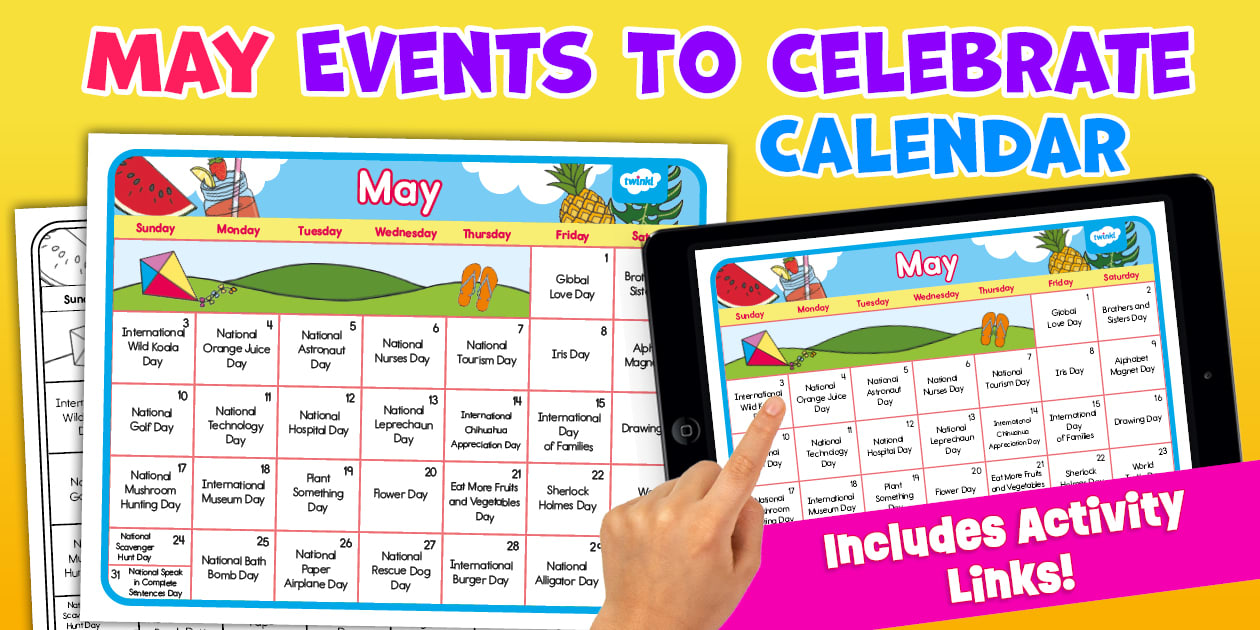 May Events To Celebrate Calendar and Activities - Twinkl