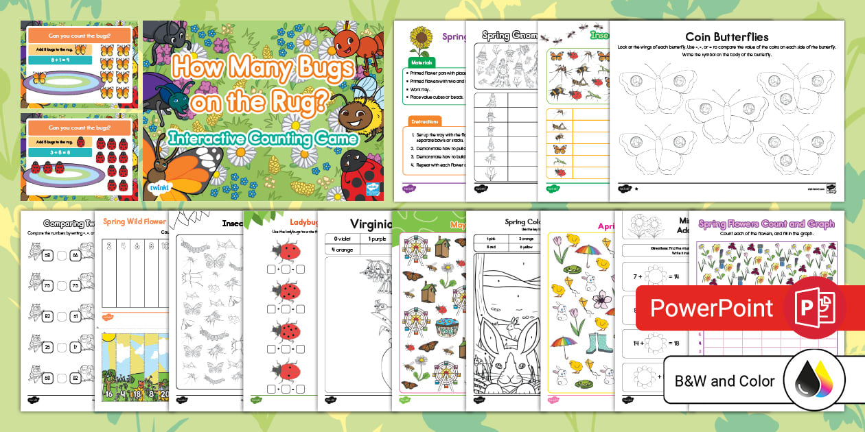 First Grade Spring Math Activity Pack (teacher made)
