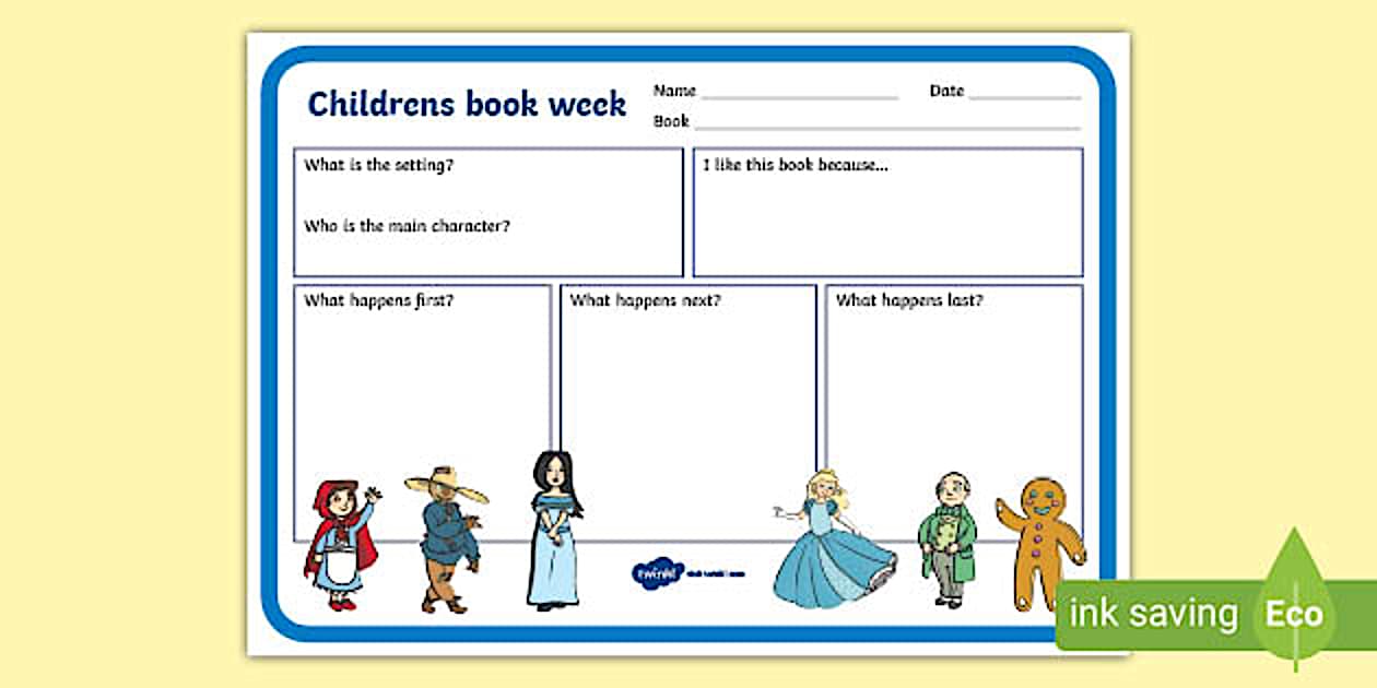 Editable Children's Book Week Book Review Template - Twinkl
