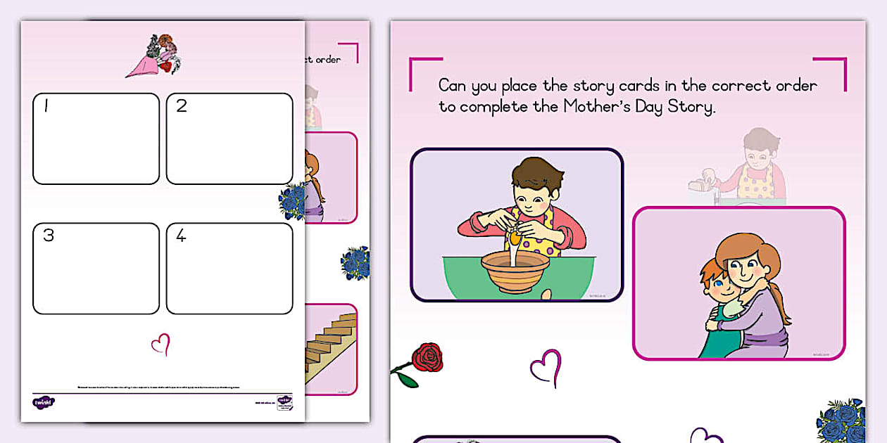 Grade R Mother`s Day Sequencing Story Cards (Teacher-Made)