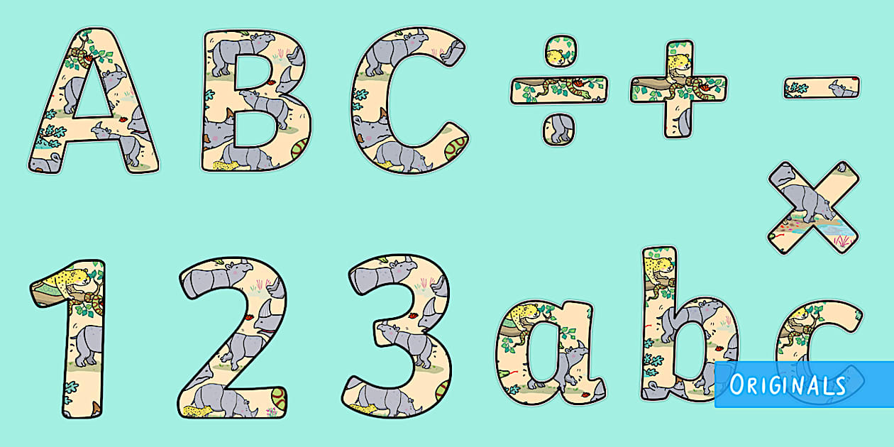 Ronald the Rhino Display Lettering (teacher made) - Twinkl