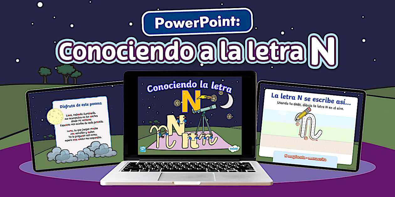 PowerPoint | Letra N | consonante N | lectoescritura | 1º