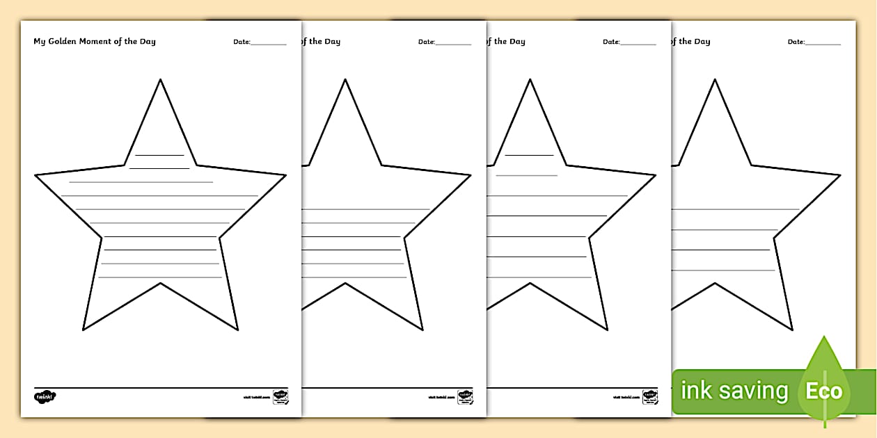 My Golden Moment of the Day Star (teacher made) - Twinkl