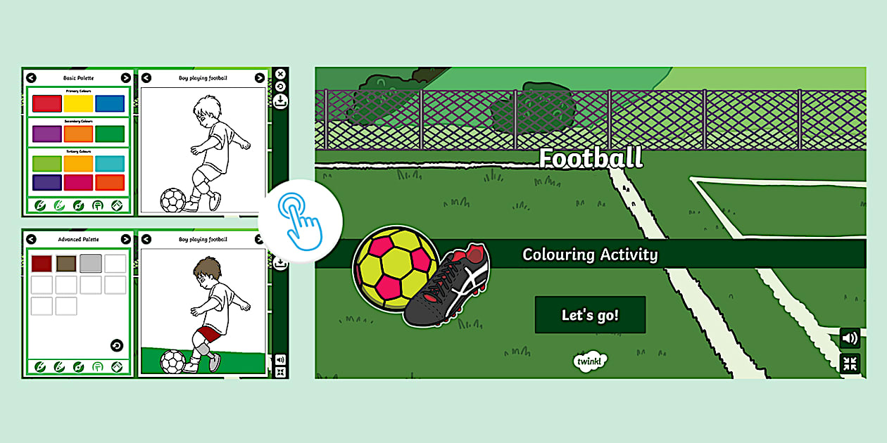 Football Interactive Colouring (Teacher-Made) - Twinkl