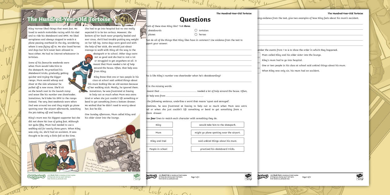 'The Hundred-Year-Old Tortoise' LKS2 Reading Comprehension