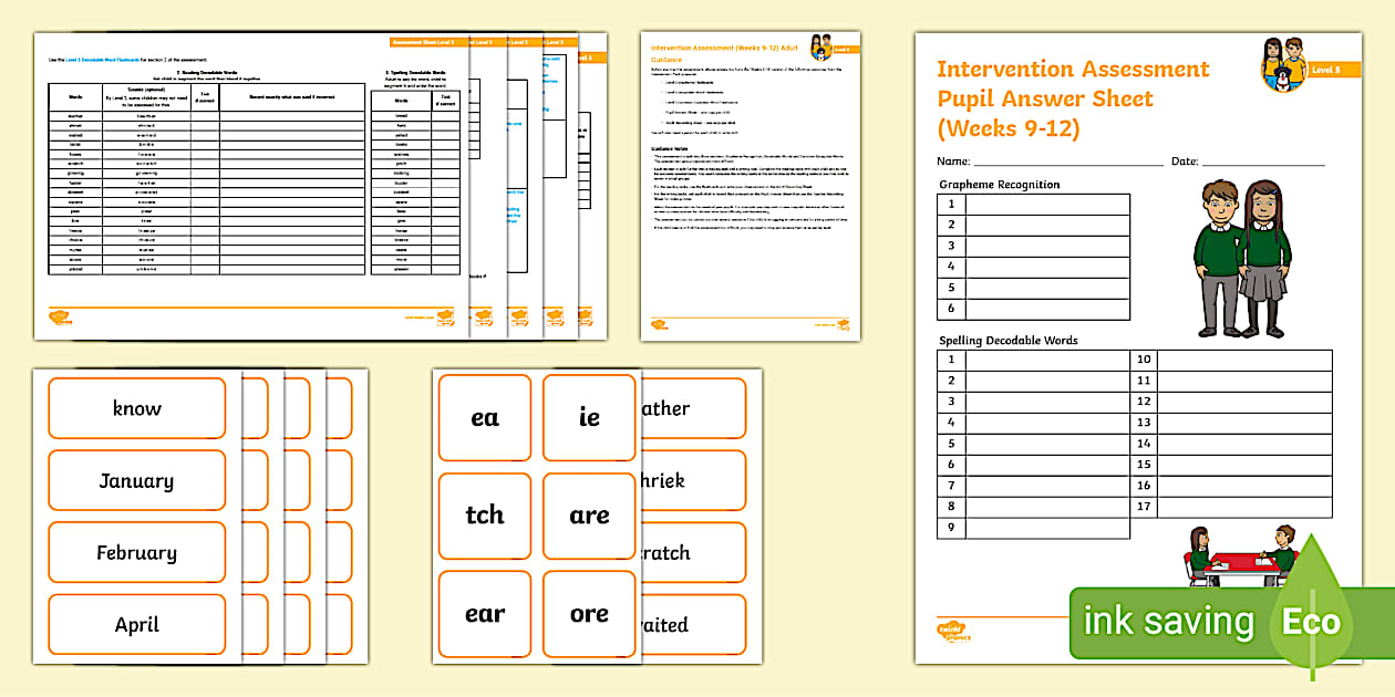 KS1 Level 5 Intervention - Assessment Pack Weeks 9-12