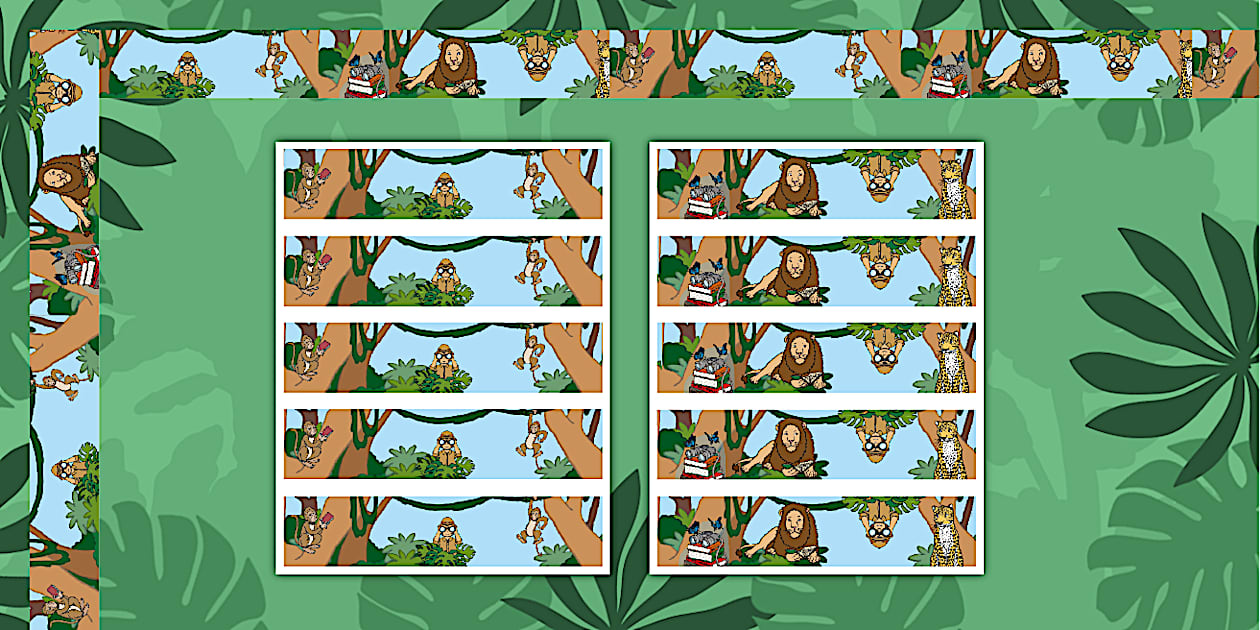 Wild About Reading Bulletin Board Borders | Twinkl USA