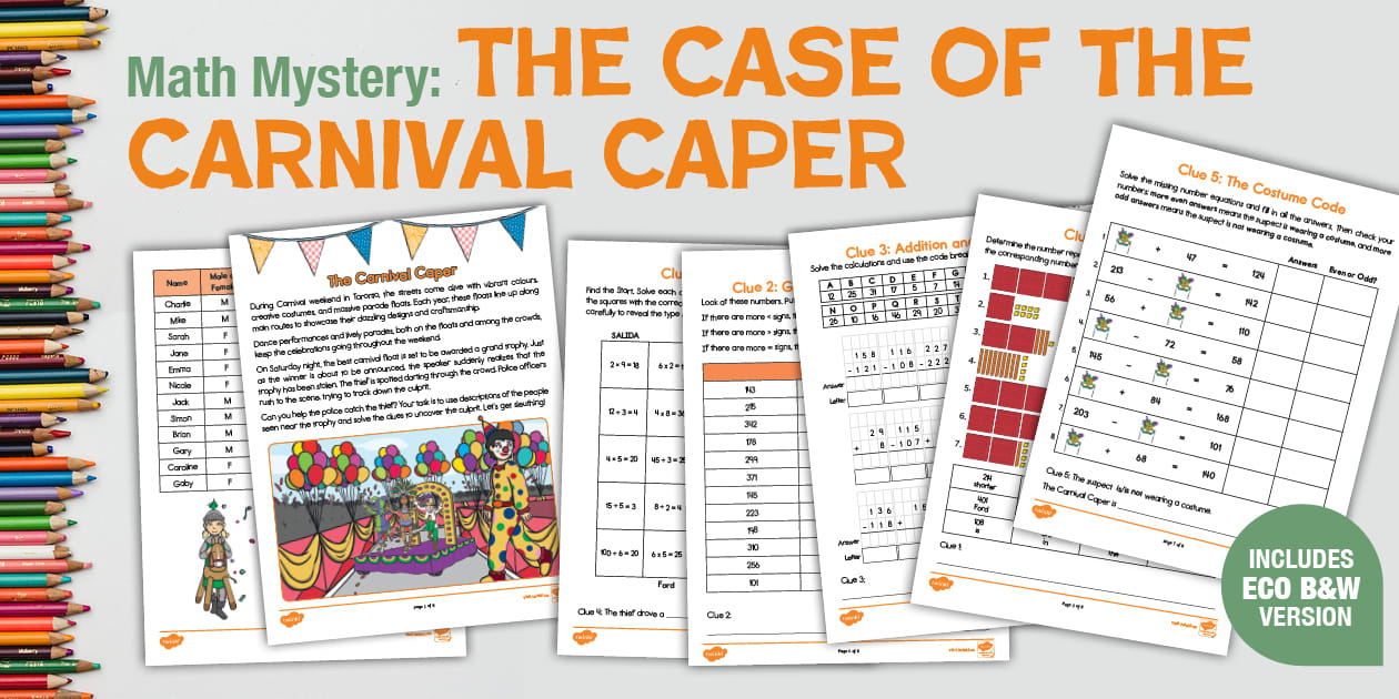 The Case of the Carnival Caper Math Mystery