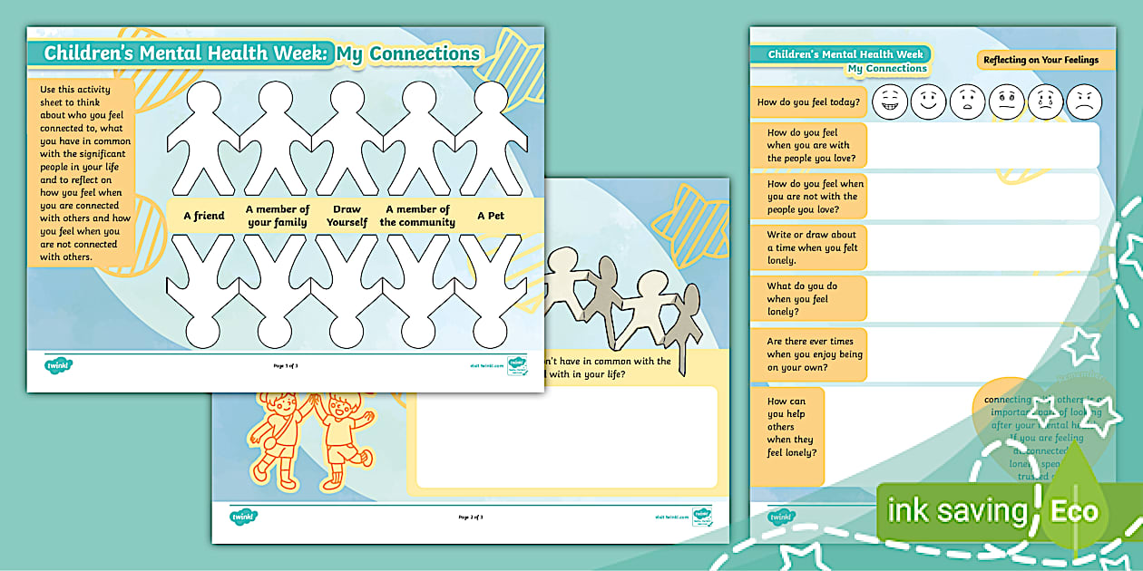 Children's Mental Health Week: My Connections (teacher made)