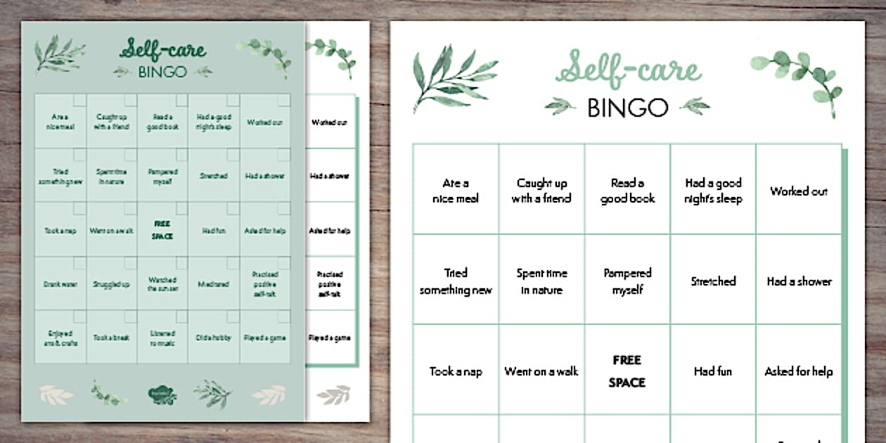Self-care Bingo | Twinkl Party