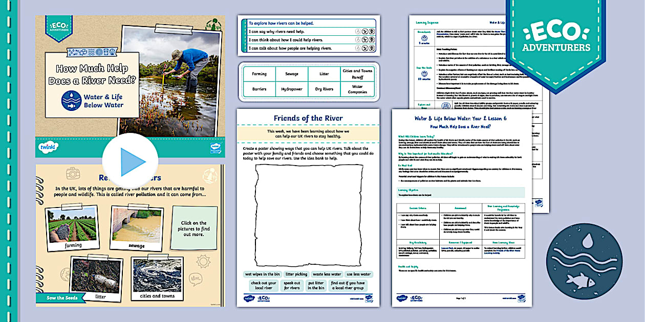 Year 2 Water & Life Below Water: Lesson 6 - How Much Help Does a River ...