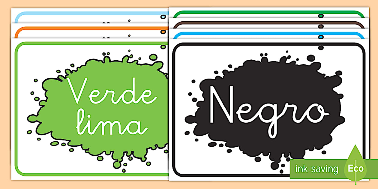 Pósters DIN A4: Los colores (teacher made) - Twinkl