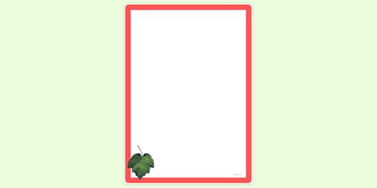 Simple Mountain Maple Leaf Page Border | Page Borders