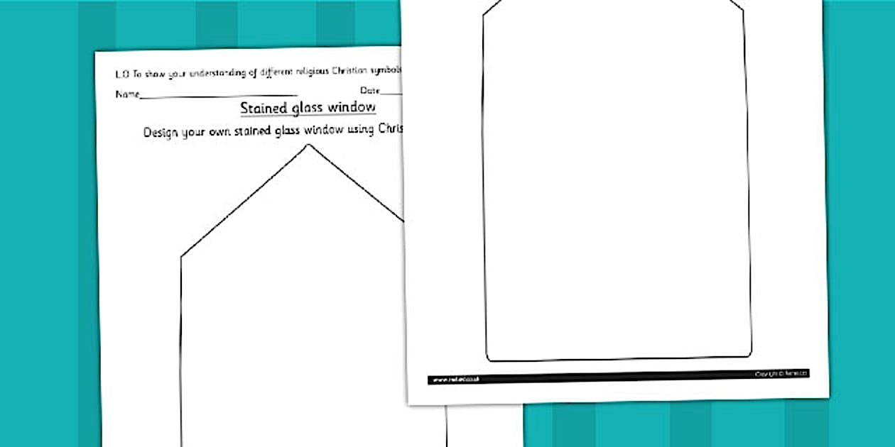 Editable Religious Symbols and Beliefs Design a Stained Glass Window ...