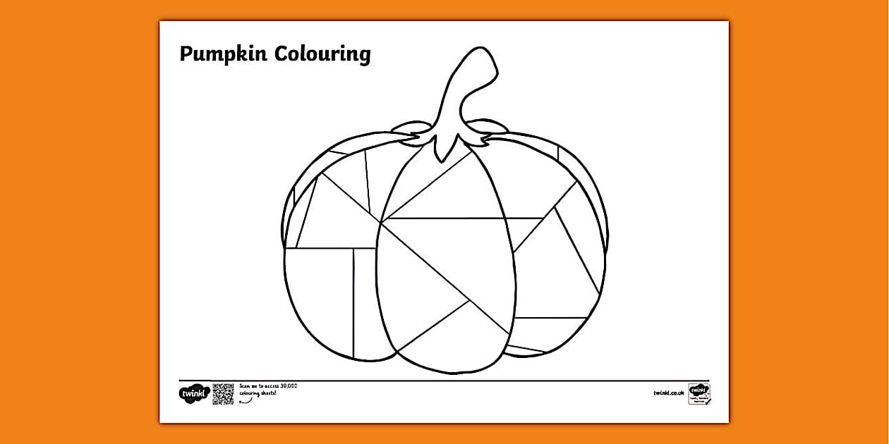 Pumpkin Motor Skills Colouring Worksheet / Worksheet