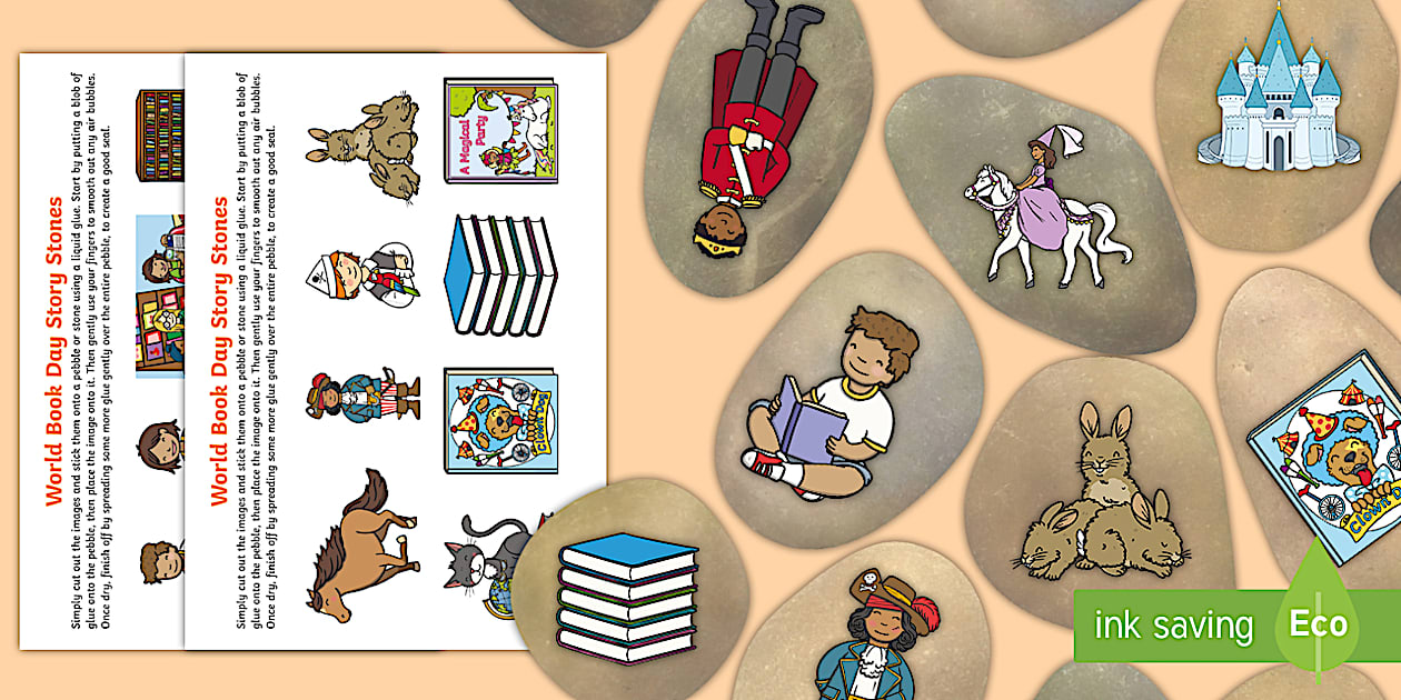 TAS World Book Day Story Stones Cut-Outs (teacher made)
