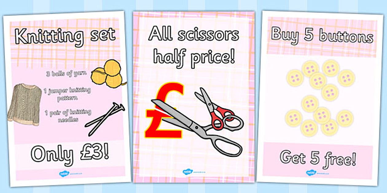 Haberdashery Role Play Posters