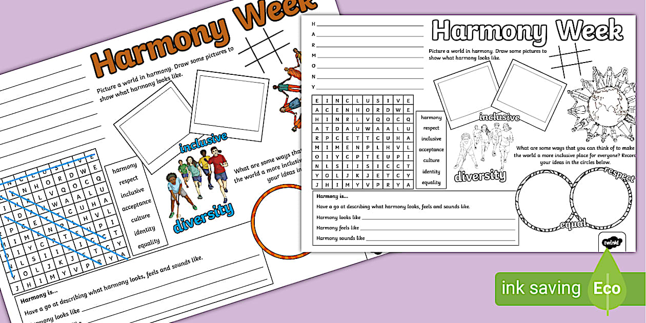 Harmony Week Activity Mat (teacher made) - Twinkl