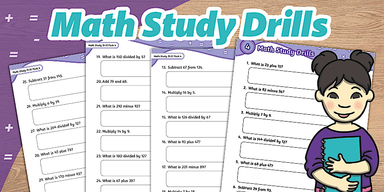 Holiday Study Drill Pack - Maths (Arithmetic)