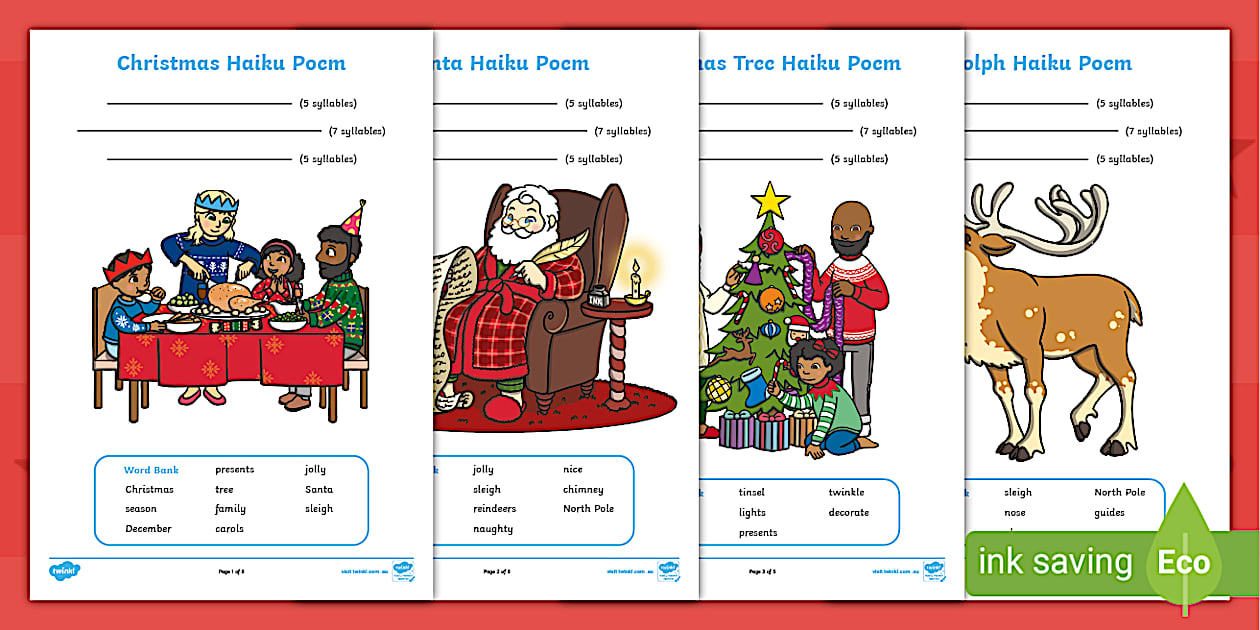 Haiku Christmas Poems for Early Years | Twinkl