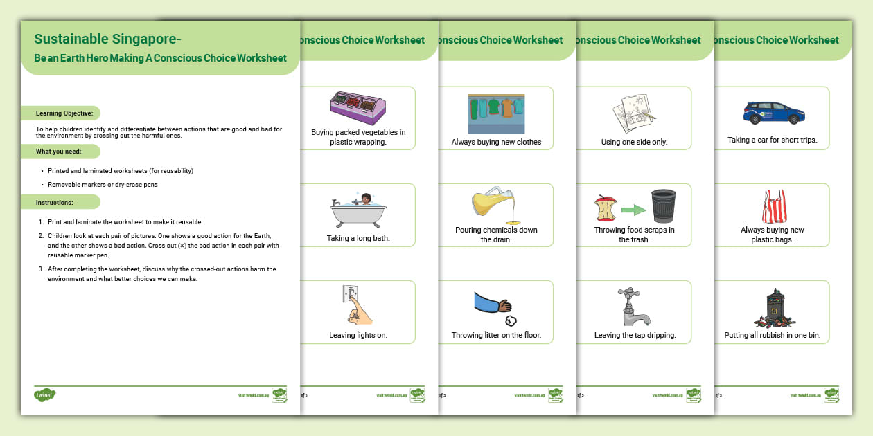 Sustainability Activity Sheet for Kids