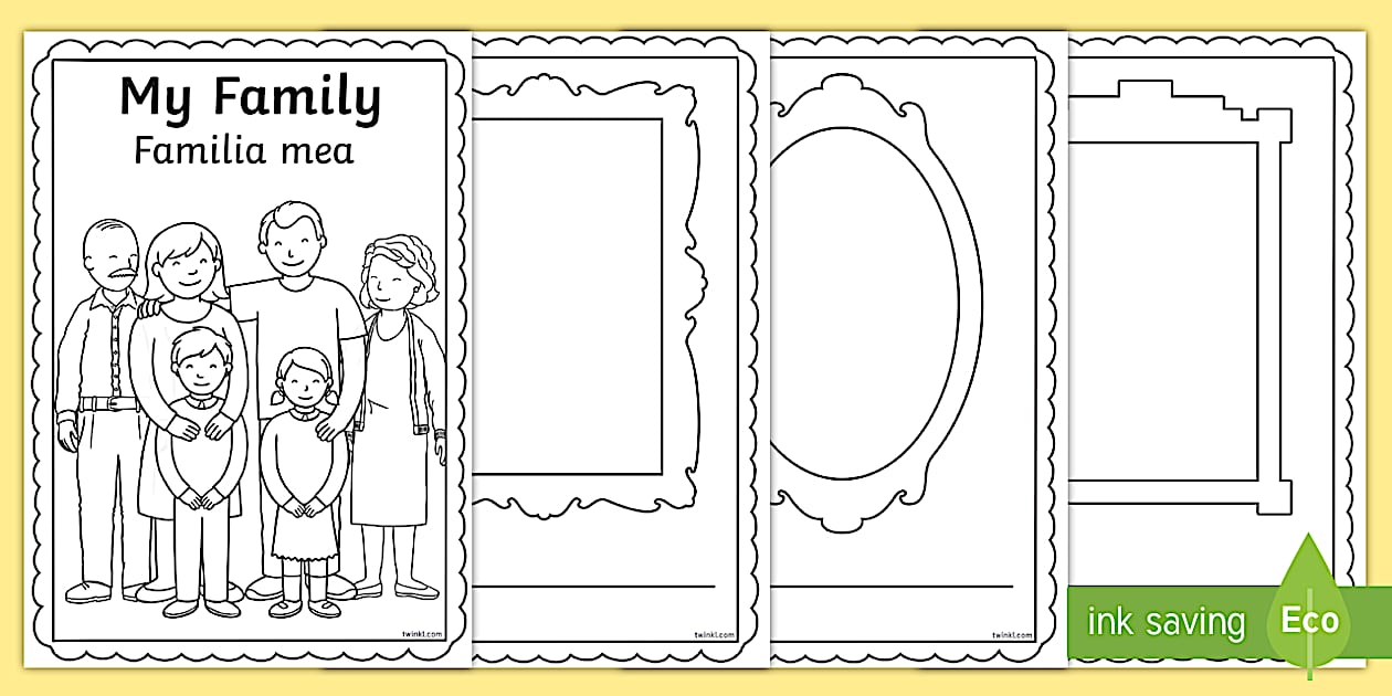 My Family Booklet - English/Romanian (teacher made) - Twinkl