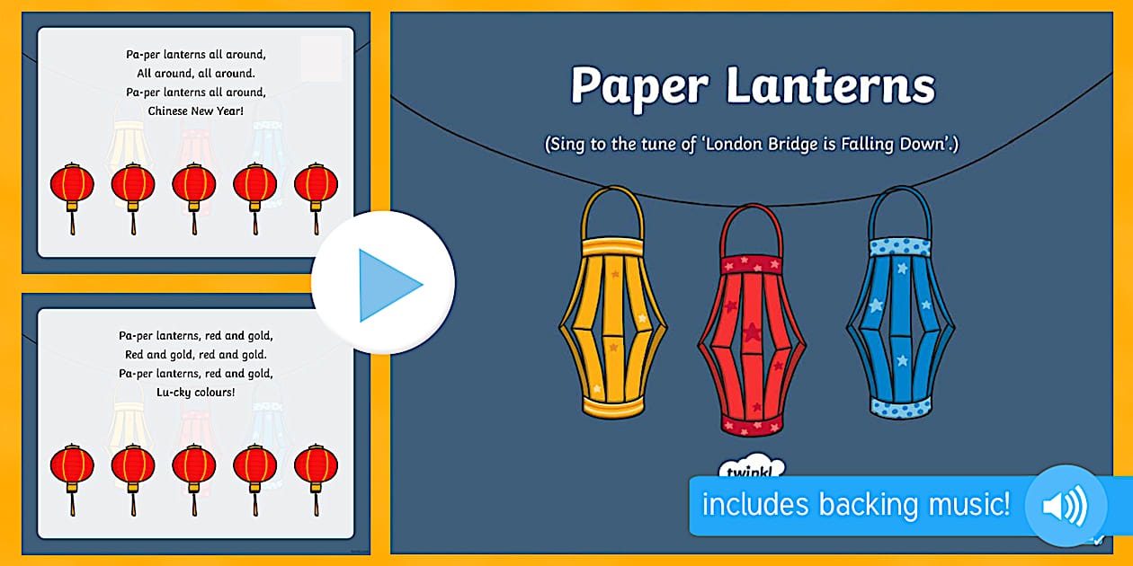 Paper Lanterns Song PowerPoint (professor feito) - Twinkl