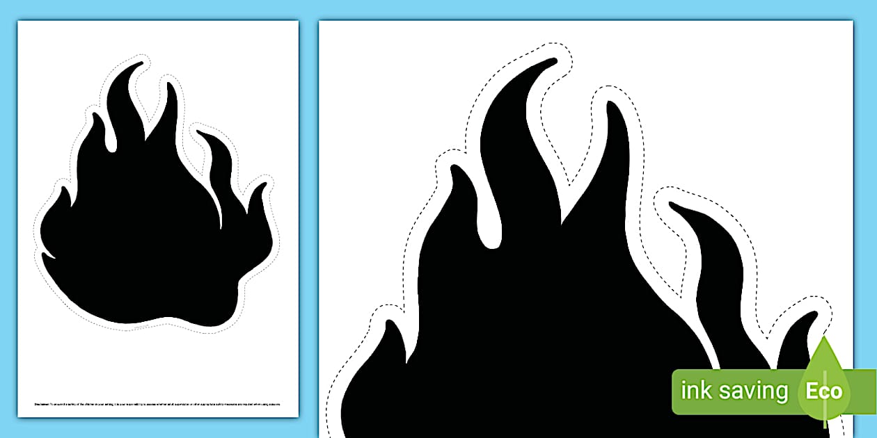 Fire Silhouette Cut-Out