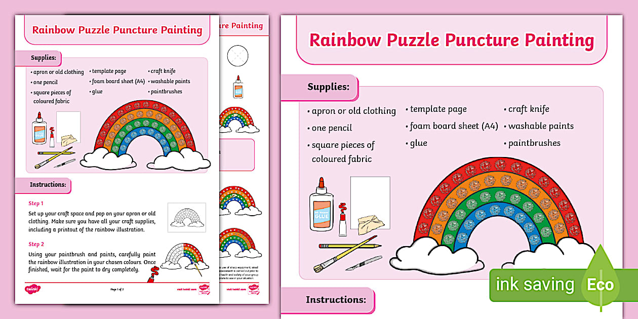 Rainbow Puzzle Puncture Painting