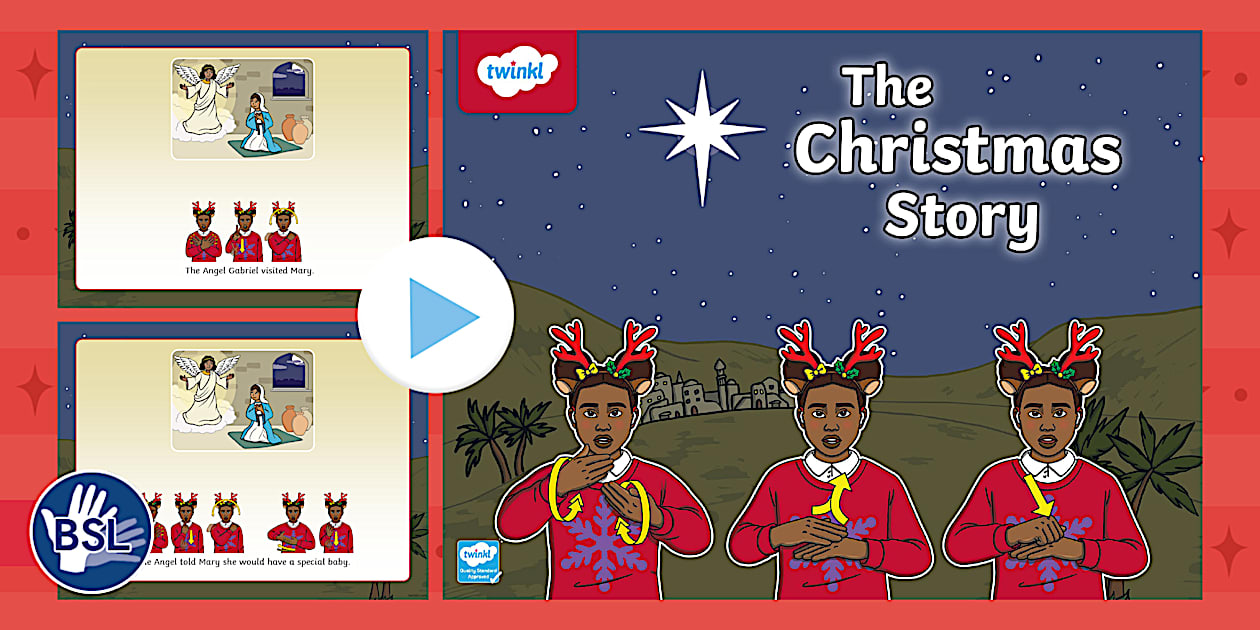The Christmas Story BSL Signed Story (teacher made) - Twinkl