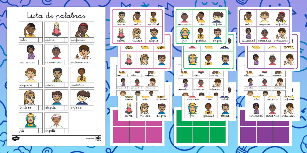 Bingo: Emociones (Teacher-Made) - Twinkl