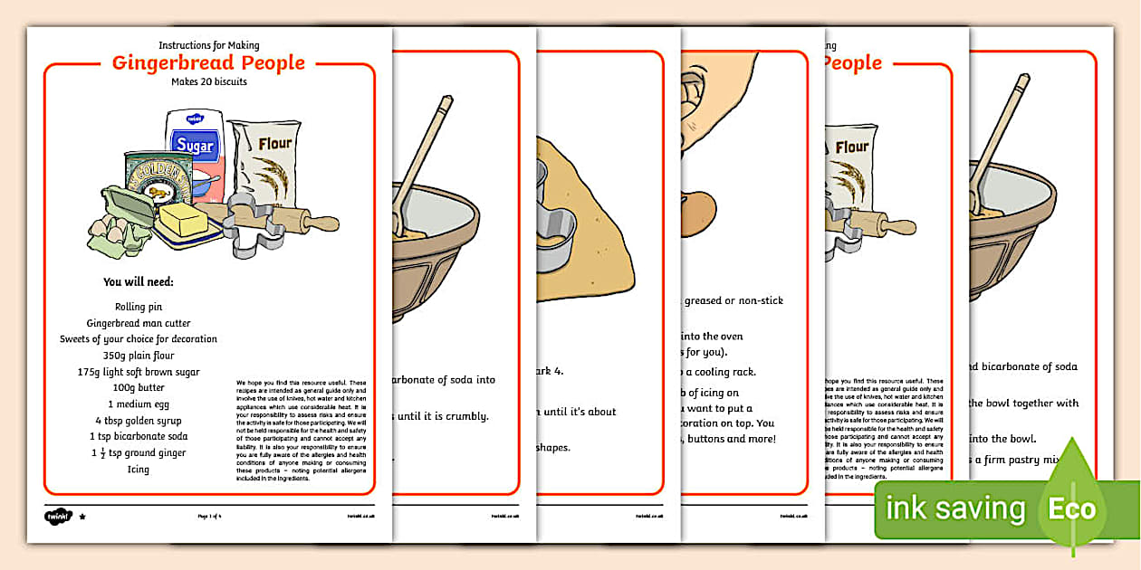 Editable Gingerbread People Differentiated Instructions Activity