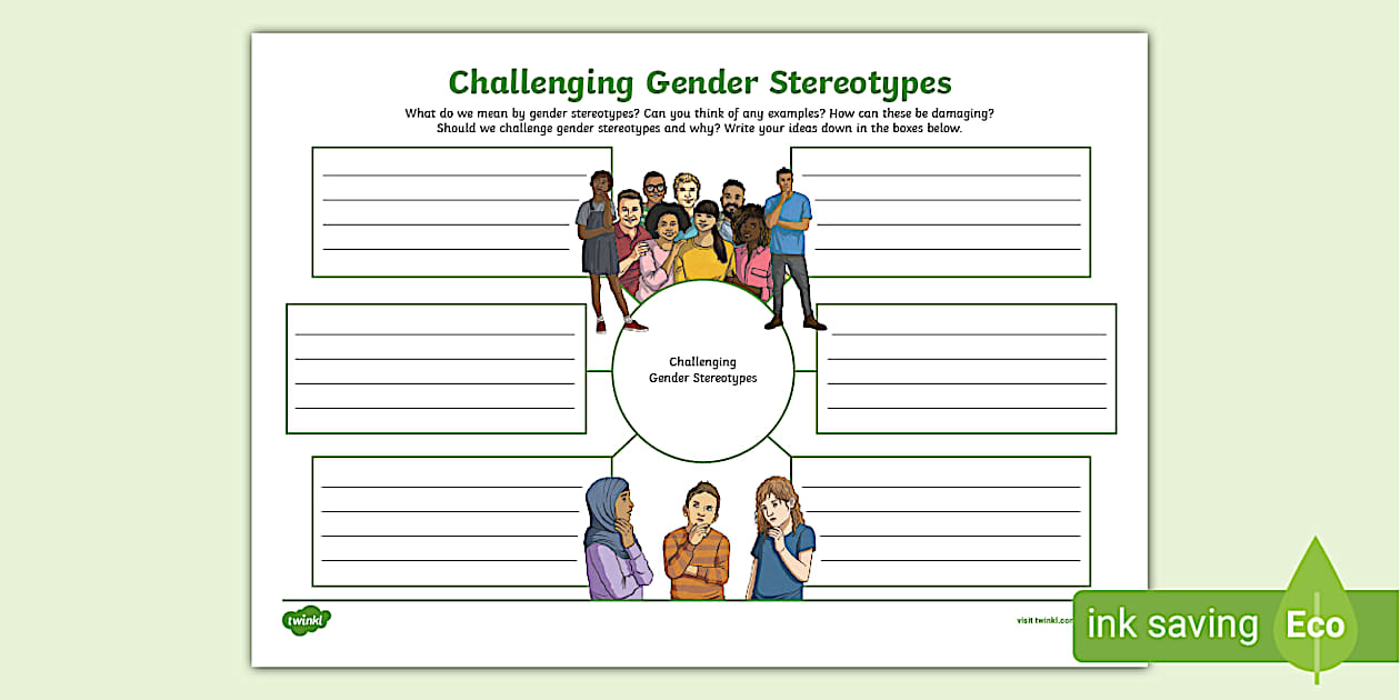 Challenging Gender Stereotypes Mind Map - Twinkl