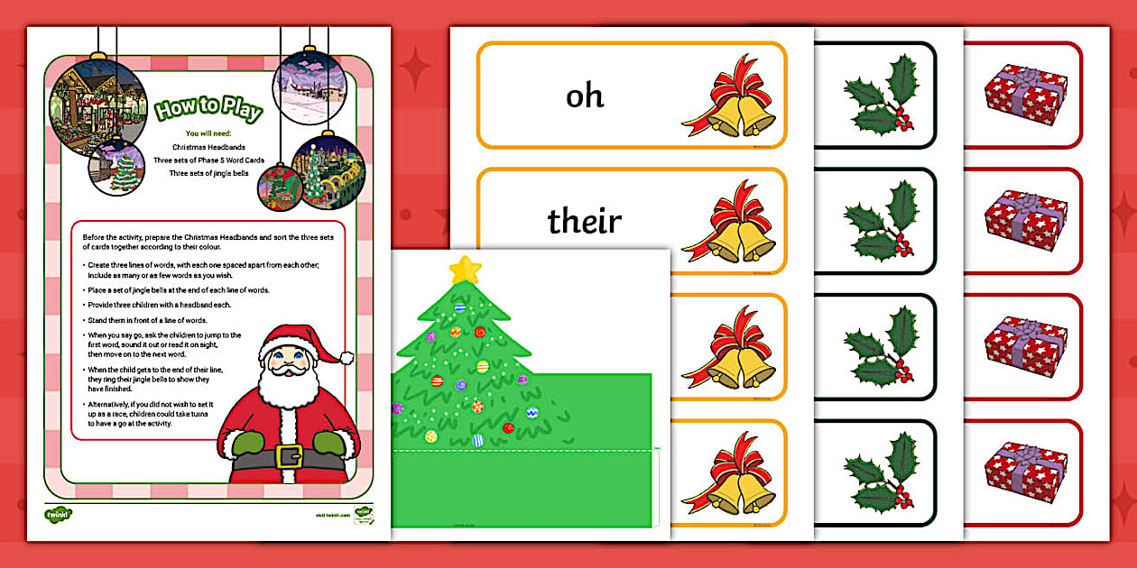 Christmas-Themed Phase 5 Reading Game (teacher made)