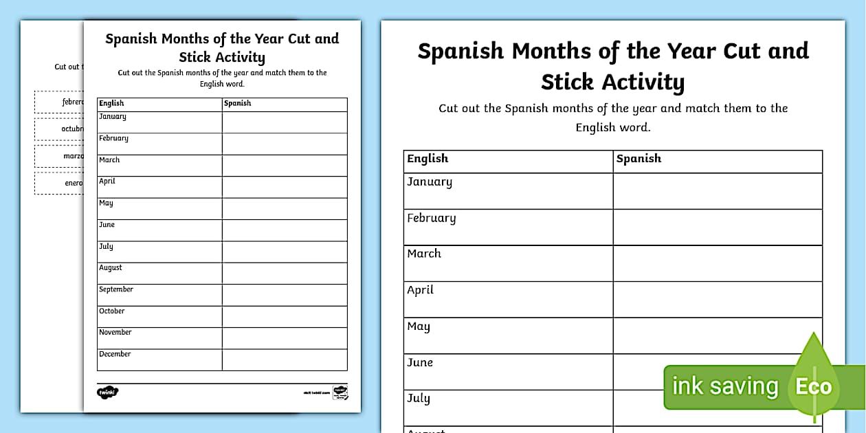 Learn Spanish Months - Fun Spanish Activity for Children