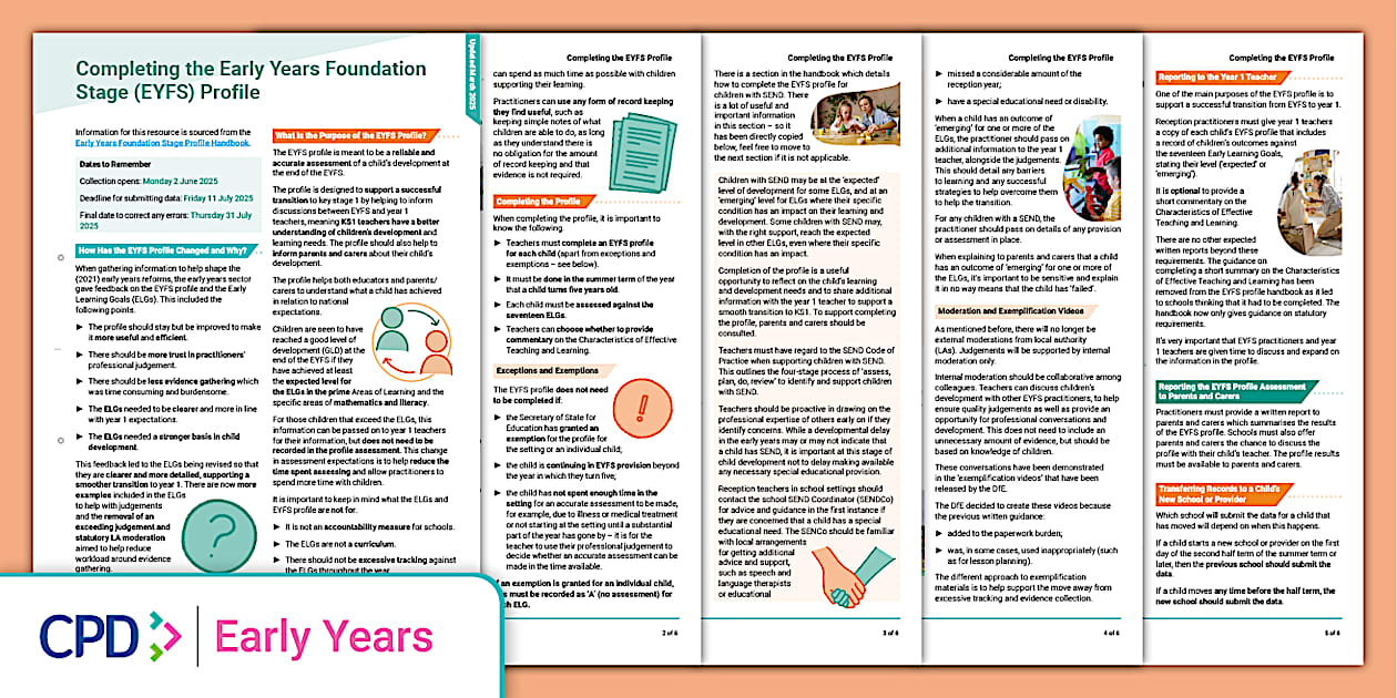 Completing the EYFS Profile | EYFS Profile | Assessment
