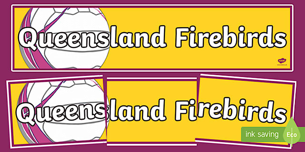 Queensland Firebirds Netball Display Banner-Australia