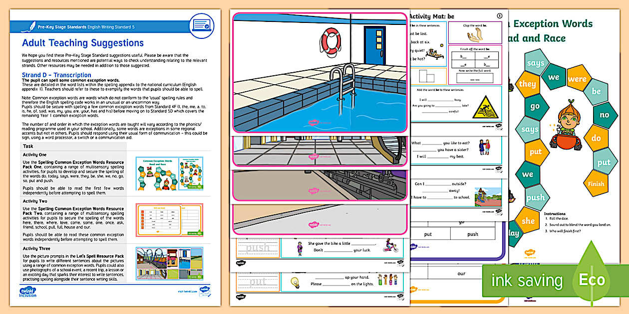 Pre-Key Stage Standards English Writing Standard 5 Strand D Resource Pack