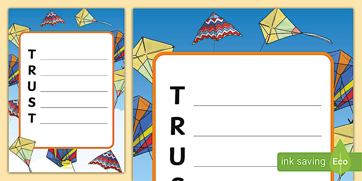 Trust Acrostic Poem (teacher made) - Twinkl