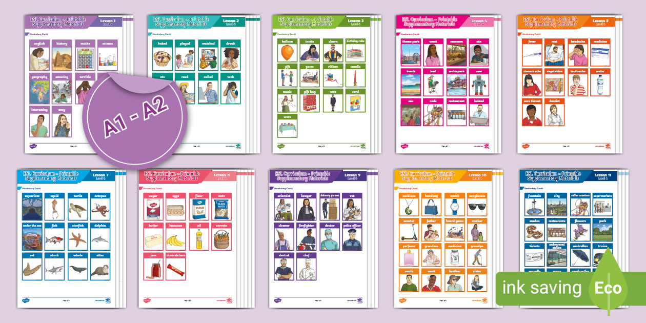 ESL Curriculum: Supplementary Printable Materials [Level 4]