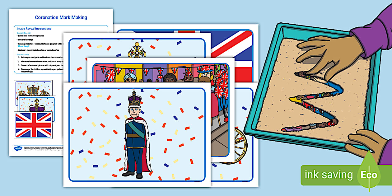 EYFS Royal Celebration Mark-Making Image Reveal Activity