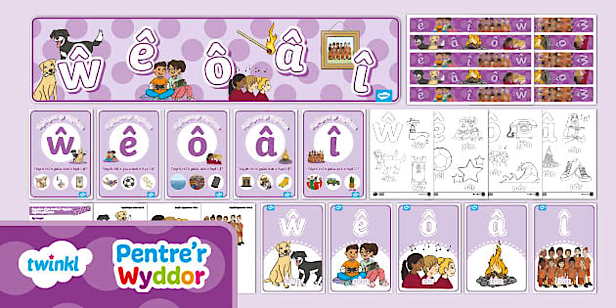 Pentre'r Wyddor: Pecyn Adnoddau Arddangos Teulu 5 - Twinkl