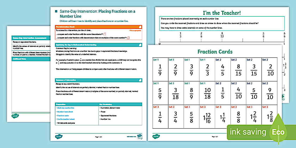 👉 Year 6 Maths Intervention: Placing Fractions on a Number Line