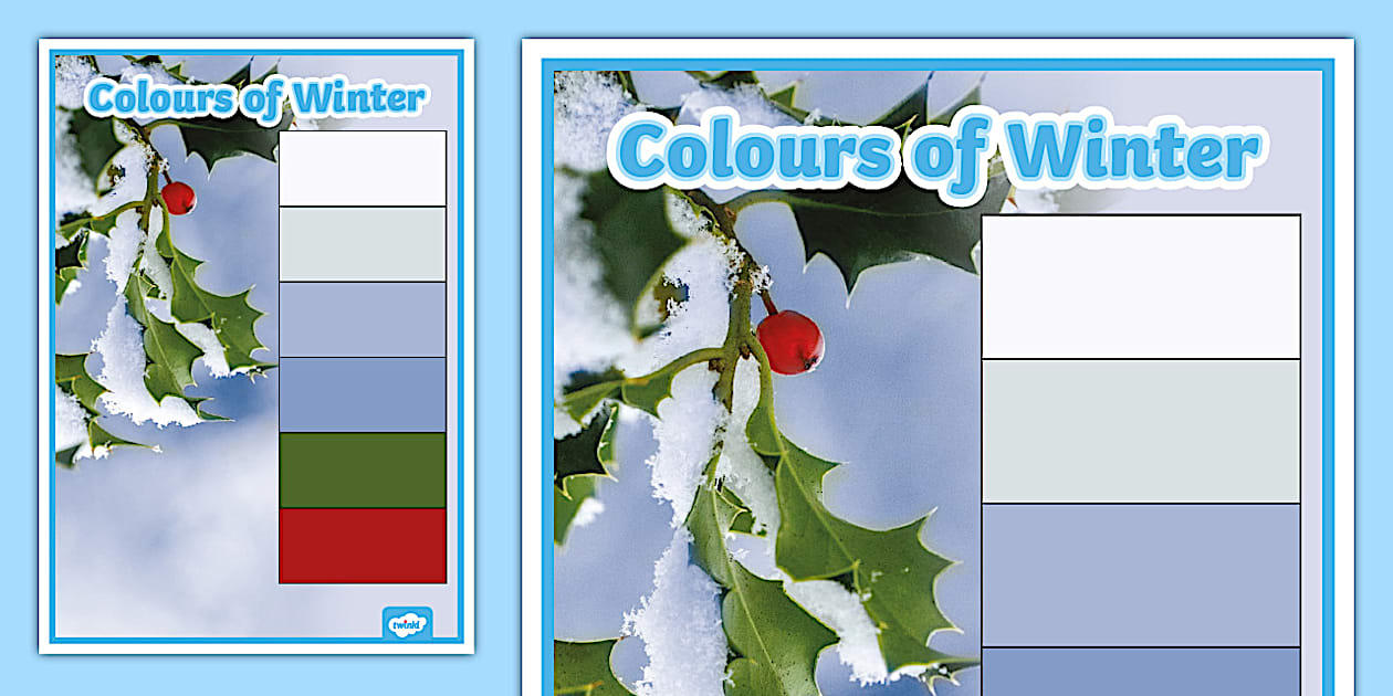 Colours of Winter Display Poster (teacher made) - Twinkl
