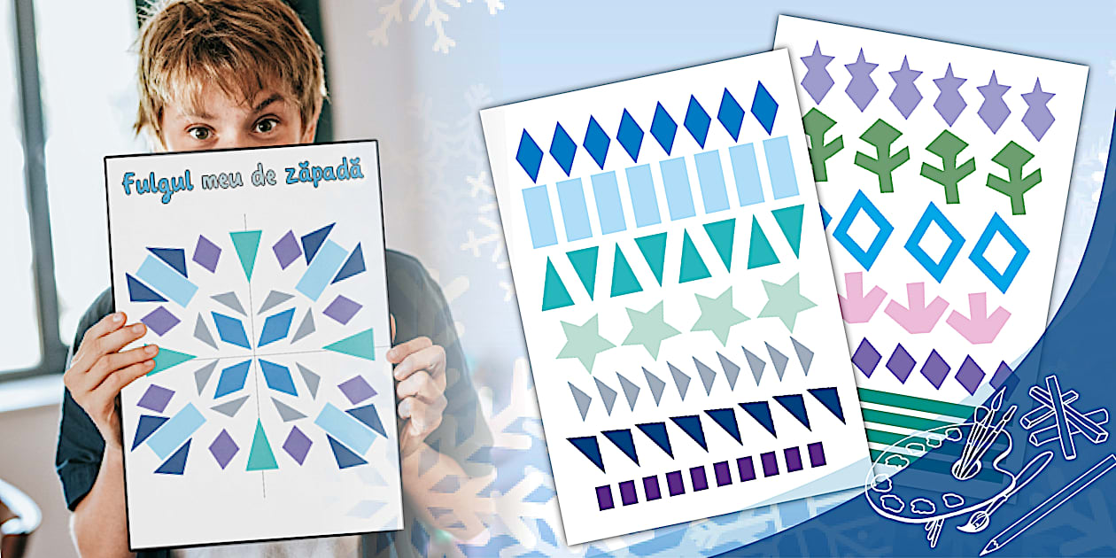 Fulgul meu de zăpadă – Colaj Galeria de artă - Twinkl