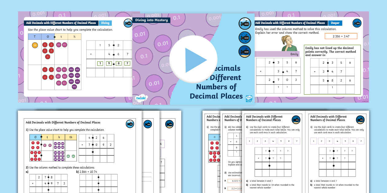 👉 Y5 DiM: Step 6 Add Decimals with Different Decimal Places