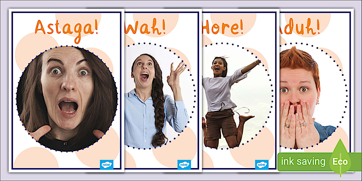 Exclamations Posters - Indonesian (Teacher-Made) - Twinkl