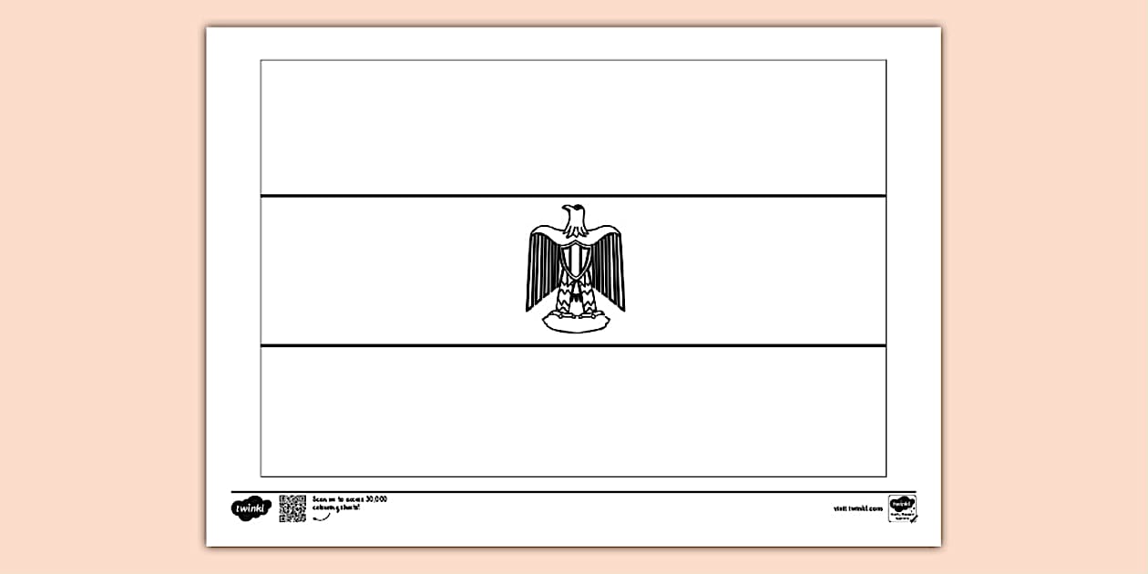 Egypt Flag Colouring | Twinkl Flags and Countries - Twinkl