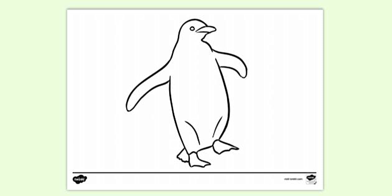 Penguin Icon Colouring | Colouring Sheets - Twinkl