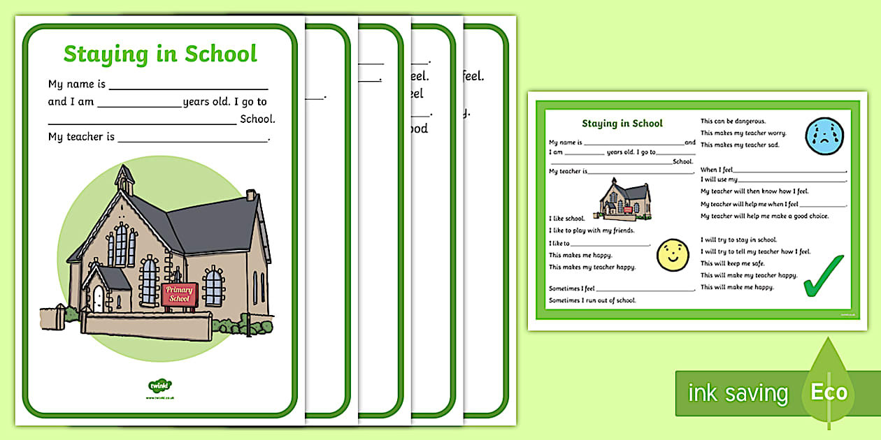 Staying in School Social Situation (teacher made) - Twinkl